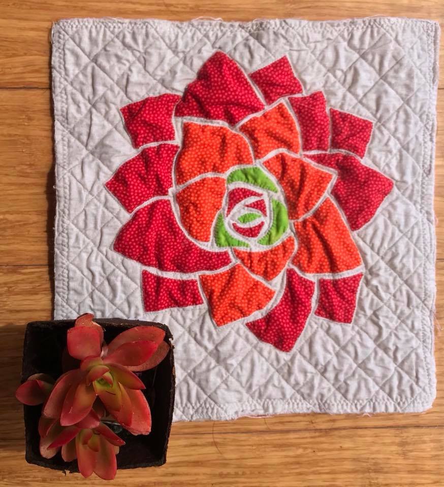 Modern Succulent Mini Quilt | Quilt Pattern | Rachel Rossi