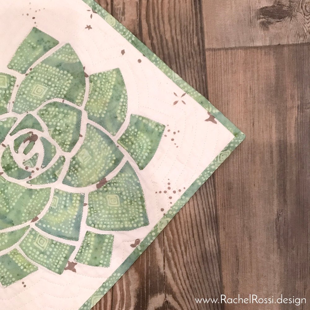 Modern Succulent Mini Quilt | Quilt Pattern | Rachel Rossi