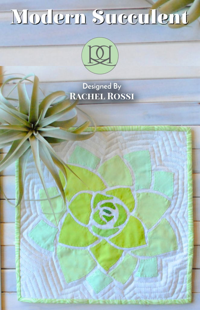 Modern Succulent Mini Quilt | Quilt Pattern | Rachel Rossi