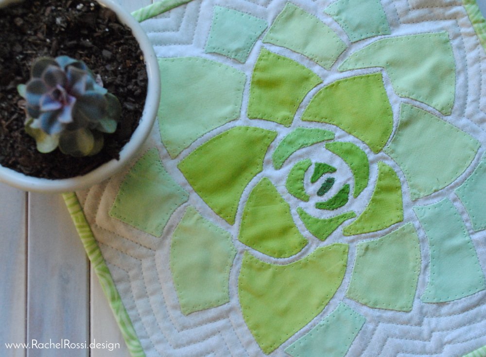 Modern Succulent Mini Quilt | Quilt Pattern | Rachel Rossi