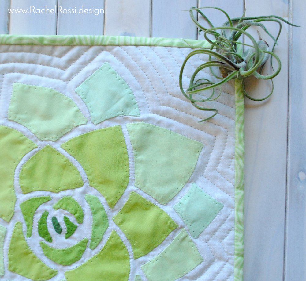 Modern Succulent Mini Quilt | Quilt Pattern | Rachel Rossi
