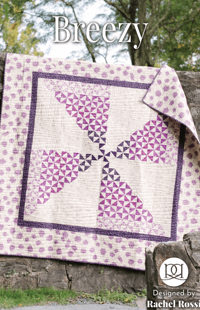 Modern Geometric Pinwheel Quilt Pattern: Breezy | Rachel Rossi